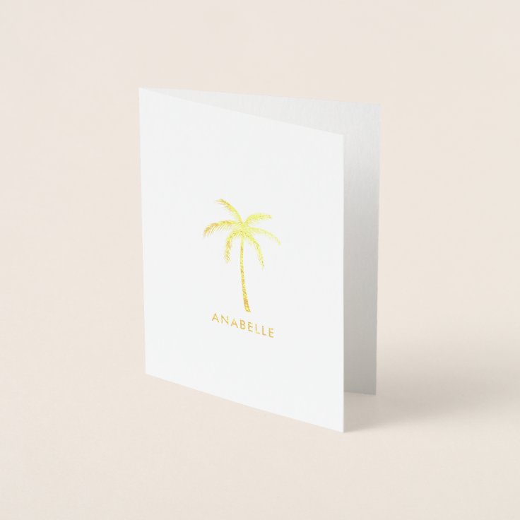 Palm Tree Foil Card | Zazzle