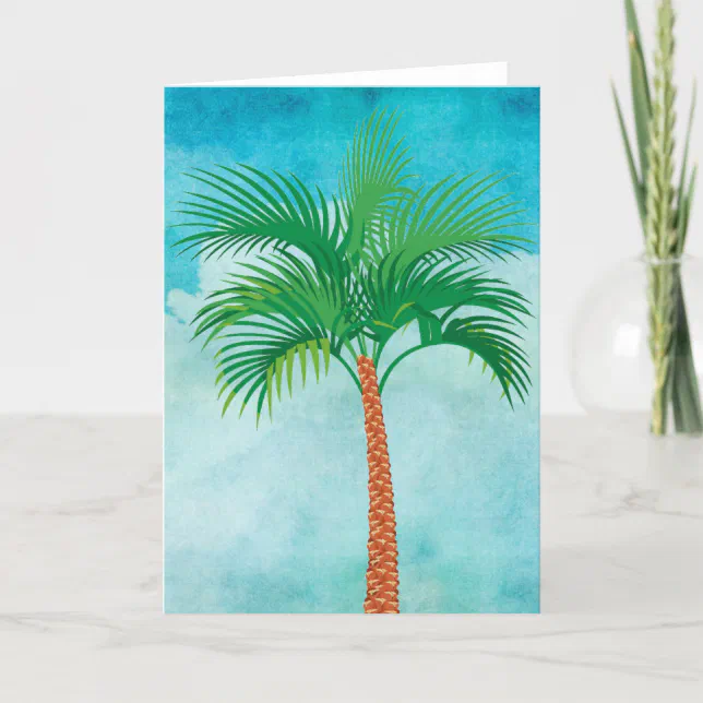 Palm Tree Greeting Card | Zazzle