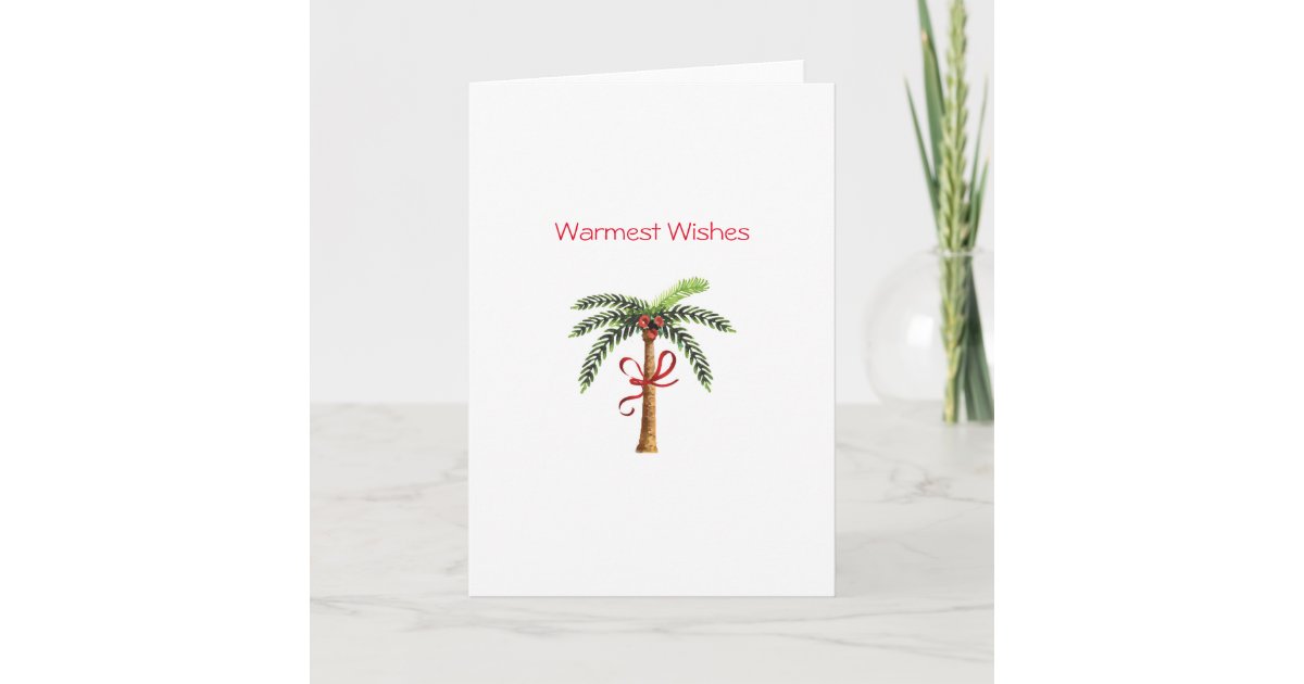 Palm Tree Holiday Greeting Card | Zazzle