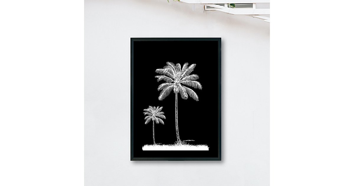 .Palm Tree Home Decor Tropical Wall Poster Art | Zazzle