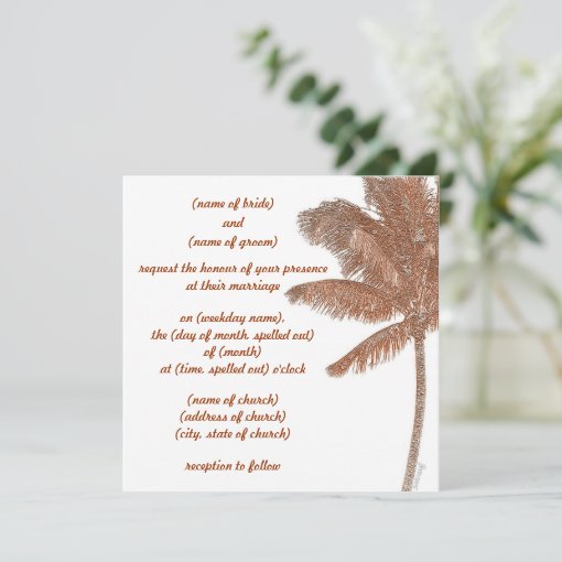 palm tree invitation | Zazzle