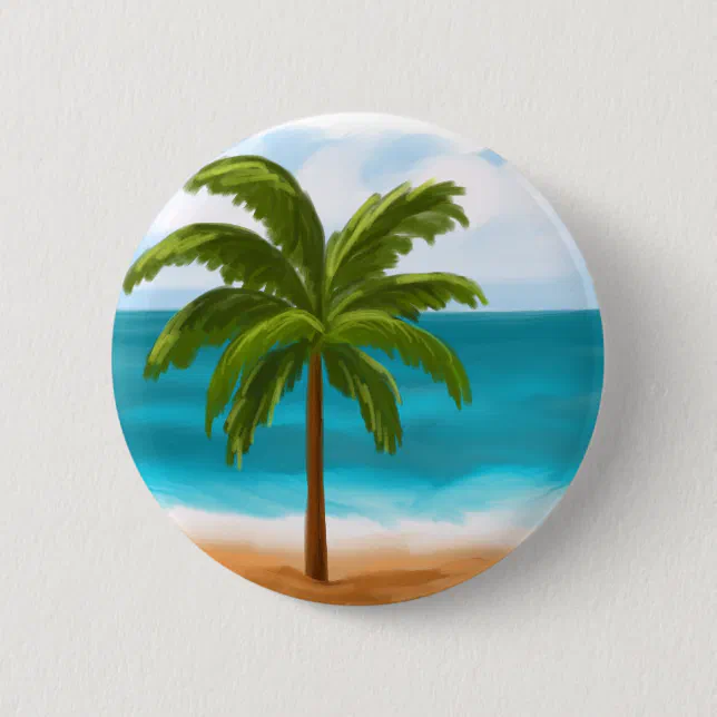 Palm Tree.jpg Pinback Button | Zazzle