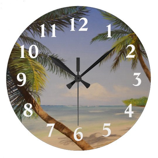 Palm Tree Large Clock | Zazzle.com