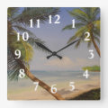 Palm Tree Large Clock | Zazzle