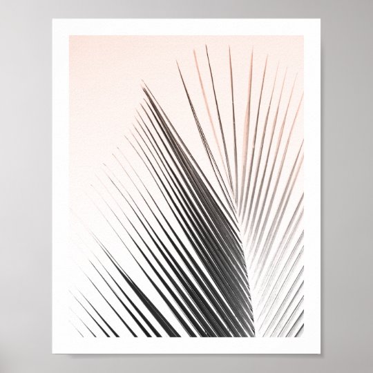 Palm Tree Leaf Poster | Pink 8x10 | Zazzle.com
