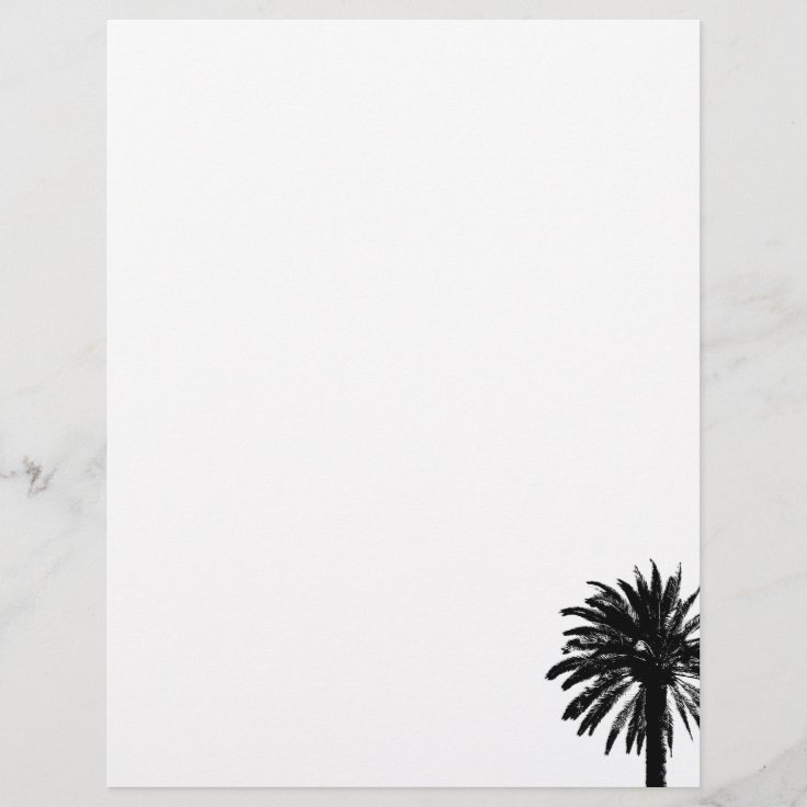 Palm tree letterhead | Beach wedding stationery | Zazzle