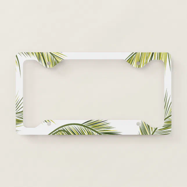 Palm Tree Licence Plate Frame | Zazzle