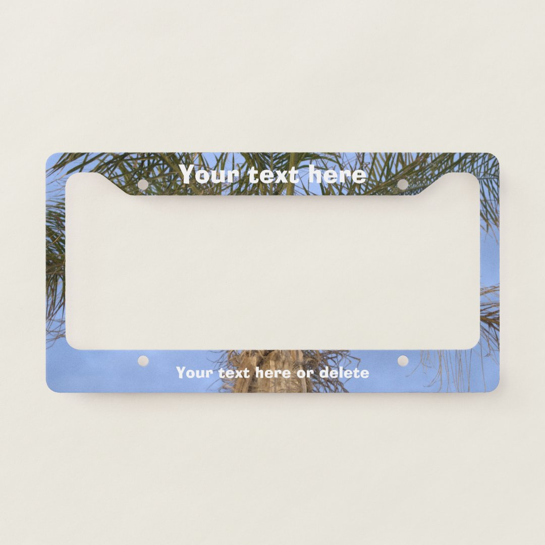 Palm Tree License Plate Frame