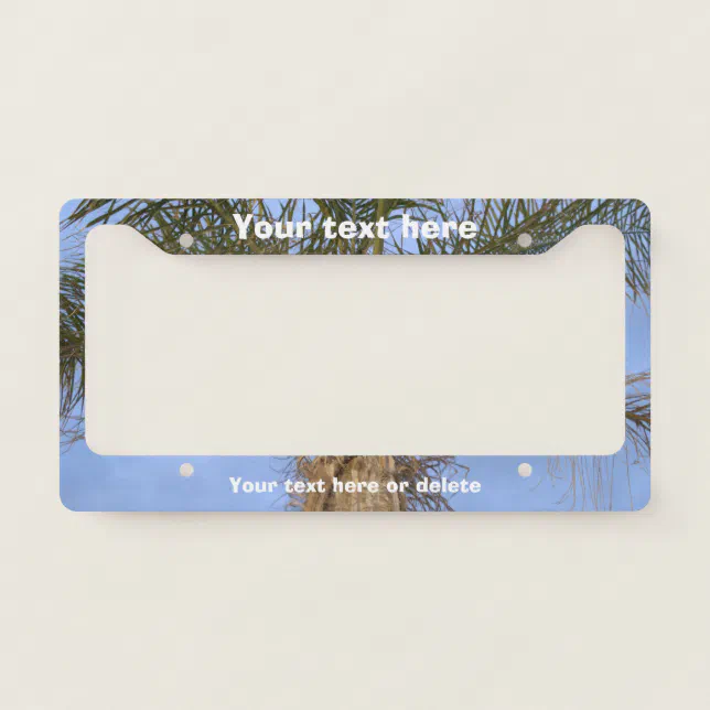 Palm Tree License Plate Frame | Zazzle
