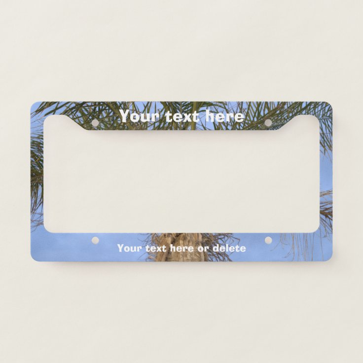 Palm Tree License Plate Frame | Zazzle