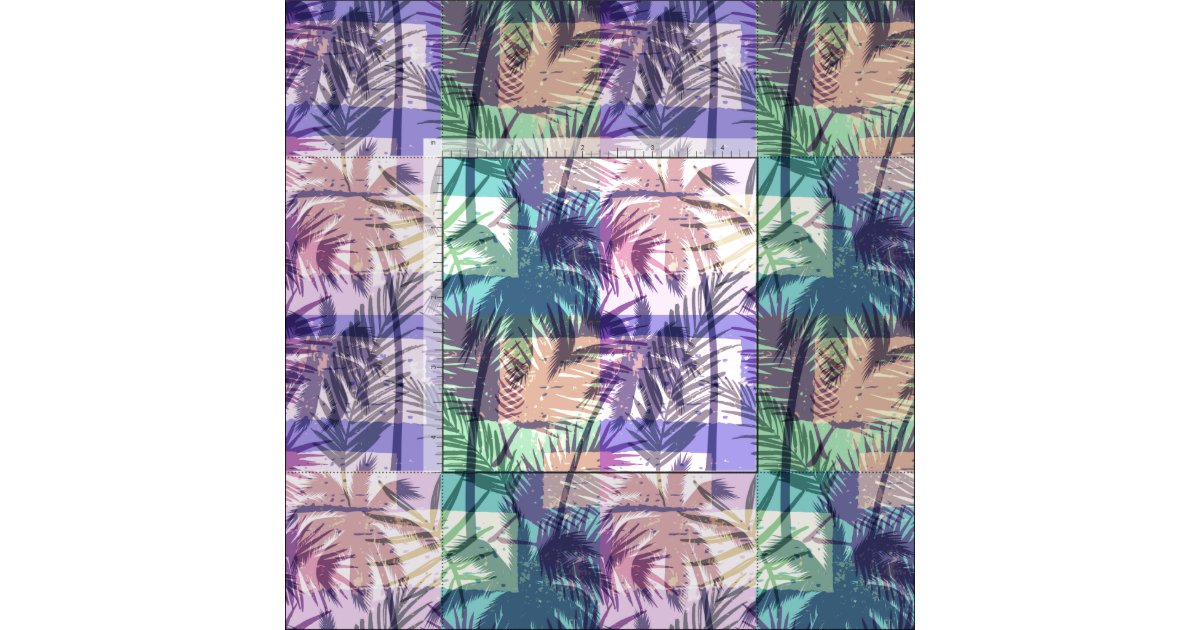Palm Tree Pattern fabric | Zazzle