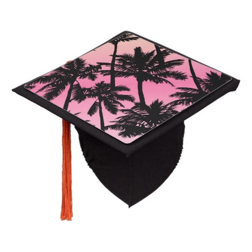 Palm Tree Pattern Graduation Cap Topper | Zazzle