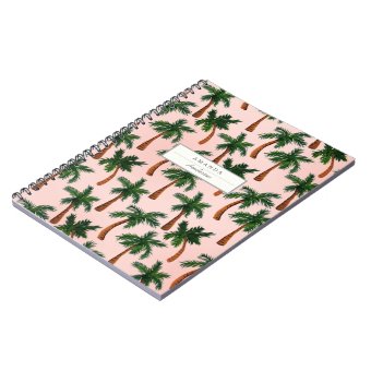 Palm Tree Print Custom Notebook | Zazzle