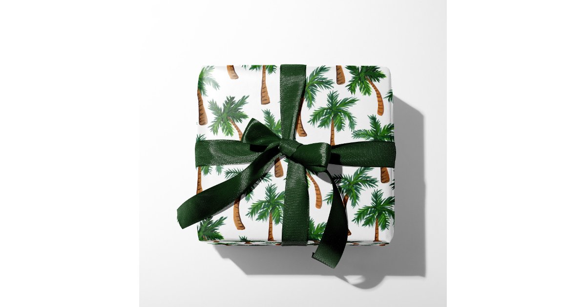 Palm Tree Print Wrapping Paper | Zazzle