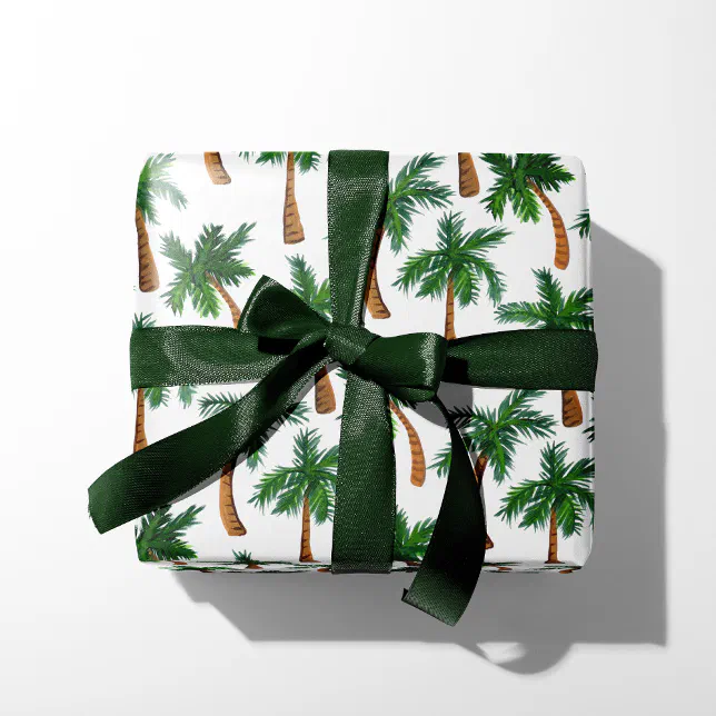 Palm Tree Print Wrapping Paper | Zazzle