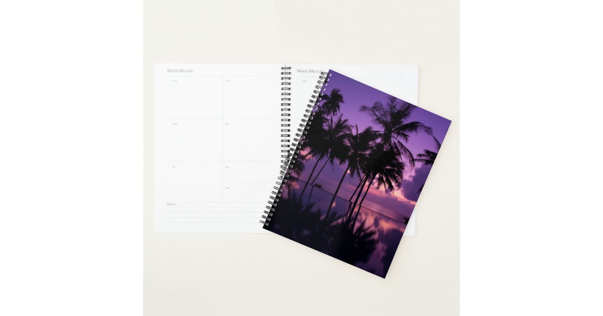 Palm Tree Reflection Planner | Zazzle