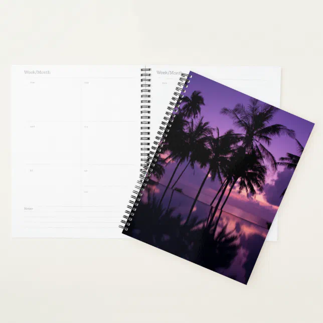 Palm Tree Reflection Planner | Zazzle