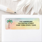 Palm Tree return address Label | Zazzle