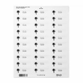 Palm tree return address labels | Zazzle