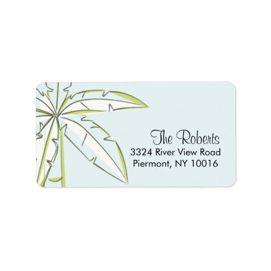 Palm Tree Return Address Labels. Label | Zazzle.com