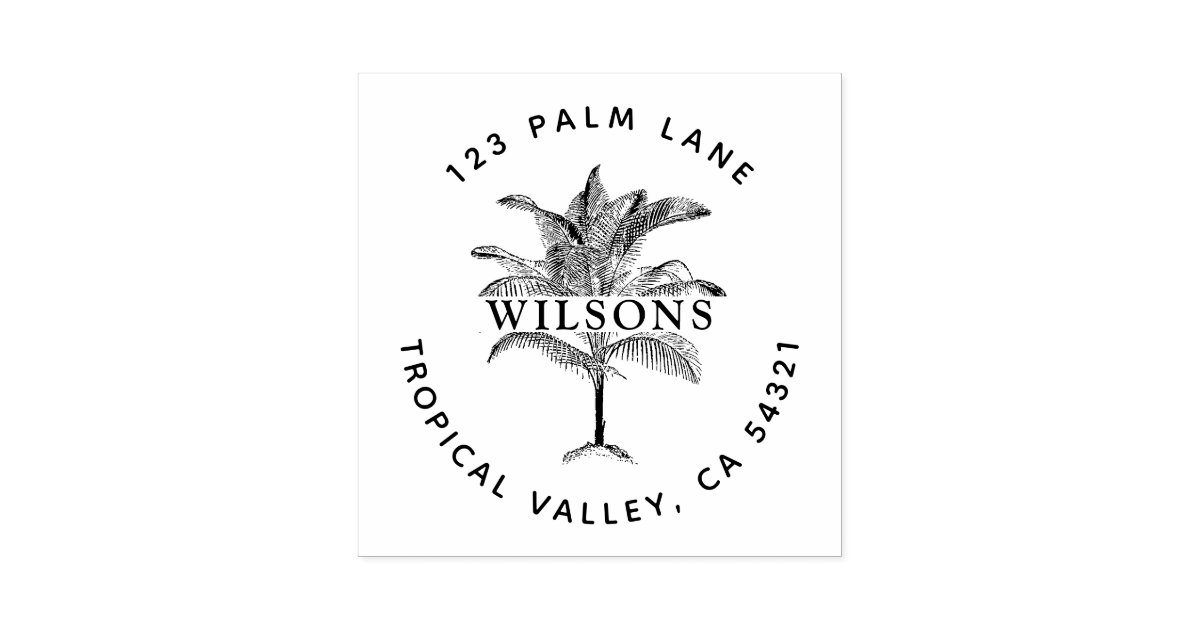 Palm Tree Rubber Stamp | Zazzle Palm Tree Rubber Stamp | Zazzle