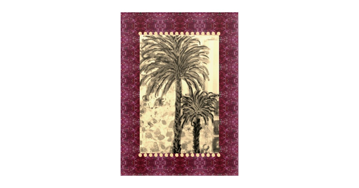 Palm Tree Sepia Acrylic Print | Zazzle
