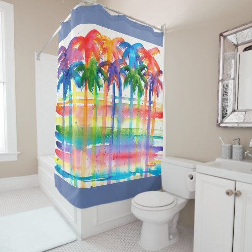 Palm Tree Shower Curtain | Zazzle