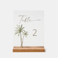 Palm Tree Table Number Acrylic Sign | Zazzle