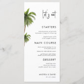 Palm Tree Tropical Exotic Let's Eat Beach Wedding Menu | Zazzle