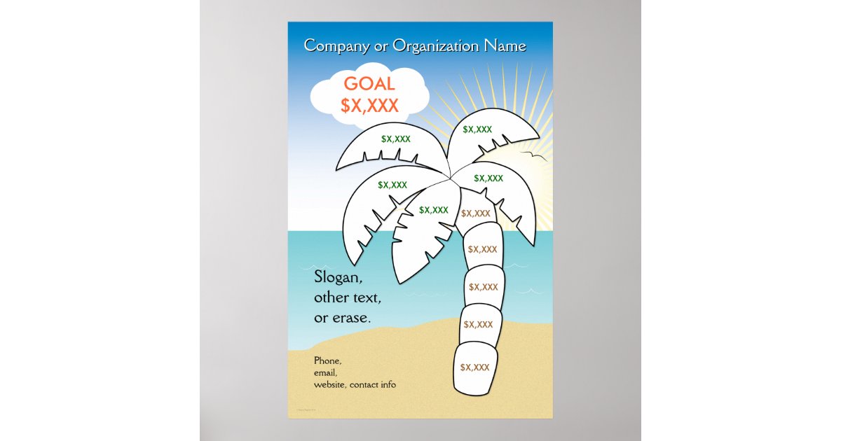 Palm Tree Vacation Target Poster | Zazzle