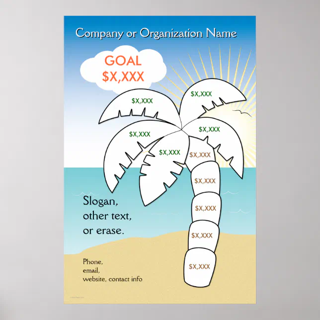 Palm Tree Vacation Target Poster | Zazzle