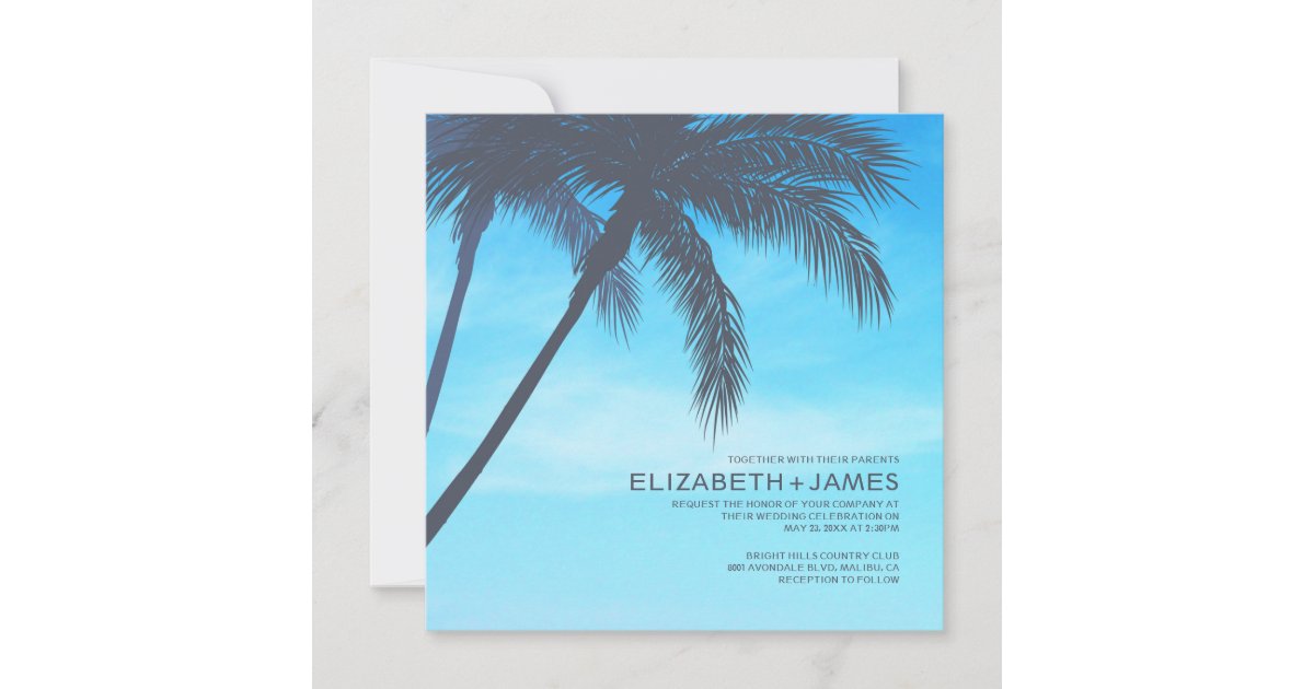 Palm Tree Wedding Invitations | Zazzle