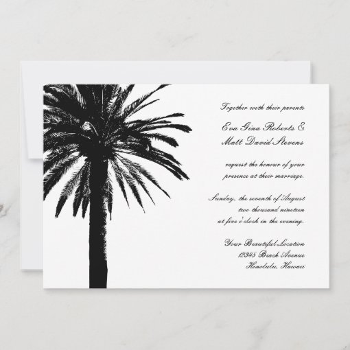 Palm tree wedding invitations | Tropical invites | Zazzle