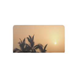 Palm Trees and Romantic Sunset Checkbook Cover | Zazzle