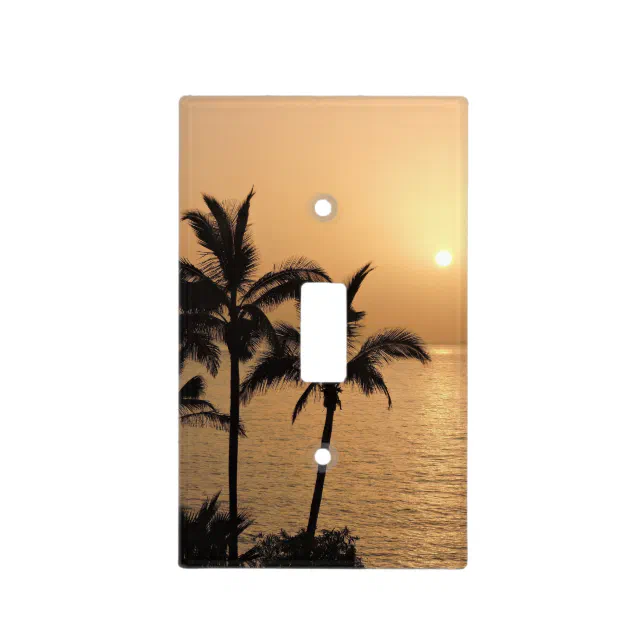 Palm Trees and Romantic Sunset Light Switch Cover | Zazzle