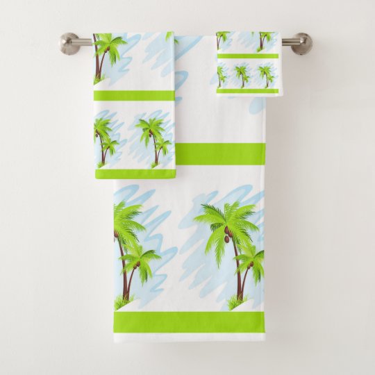 Palm Trees Bath Towel Set | Zazzle.com