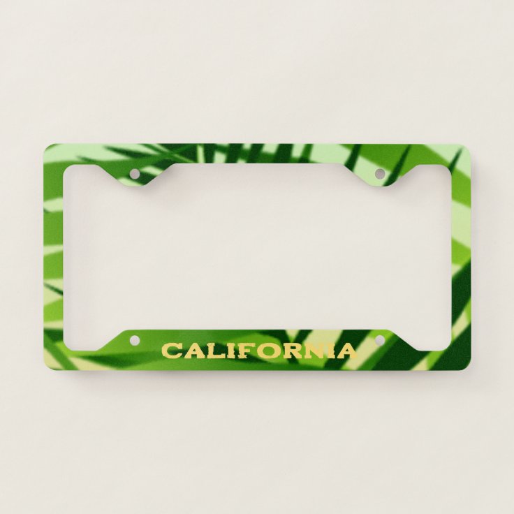 Palm Trees Beach California License Plate Frame | Zazzle