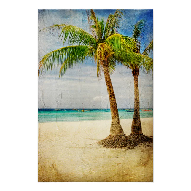 Palm trees Glossy Poster | Zazzle