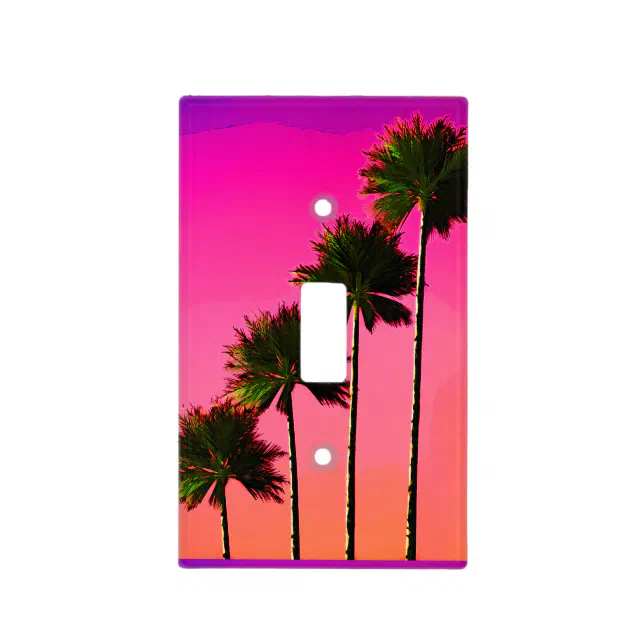Palm Trees in the Sunset Light Switch Cover | Zazzle