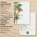 Palm Trees Modern Vellum Background Wedding Invitation | Zazzle