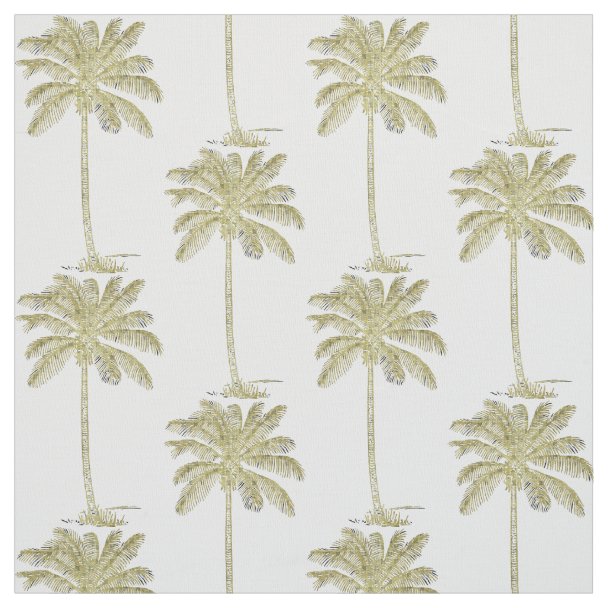 Palm Tree Pattern fabric | Zazzle