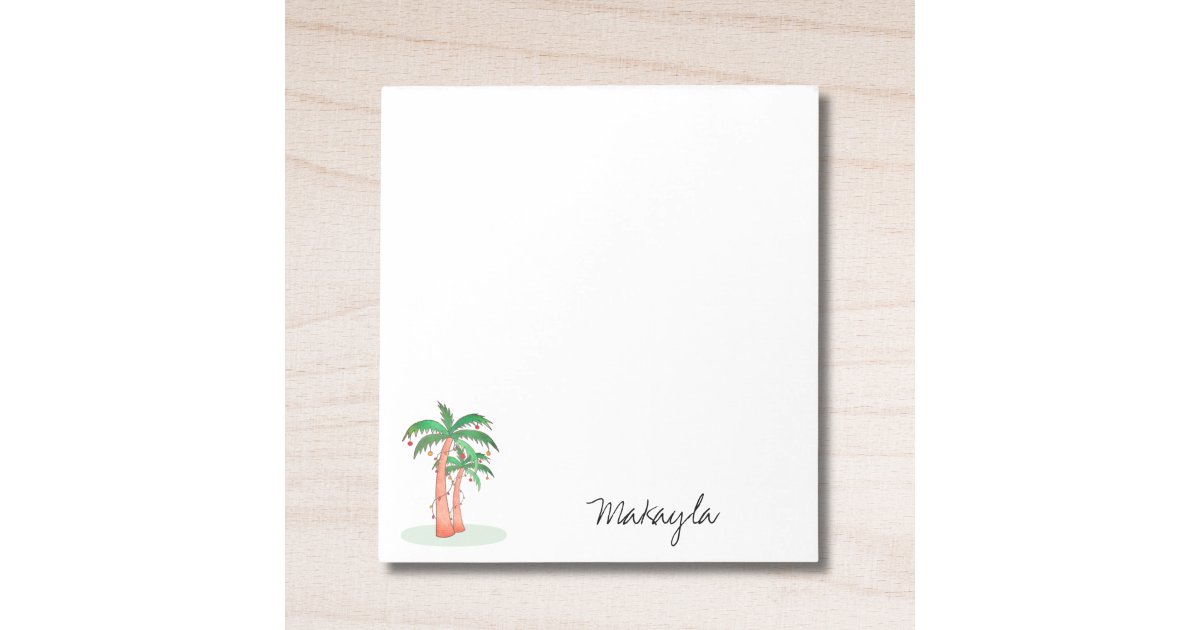 Palm Trees Personalized Notepad | Zazzle