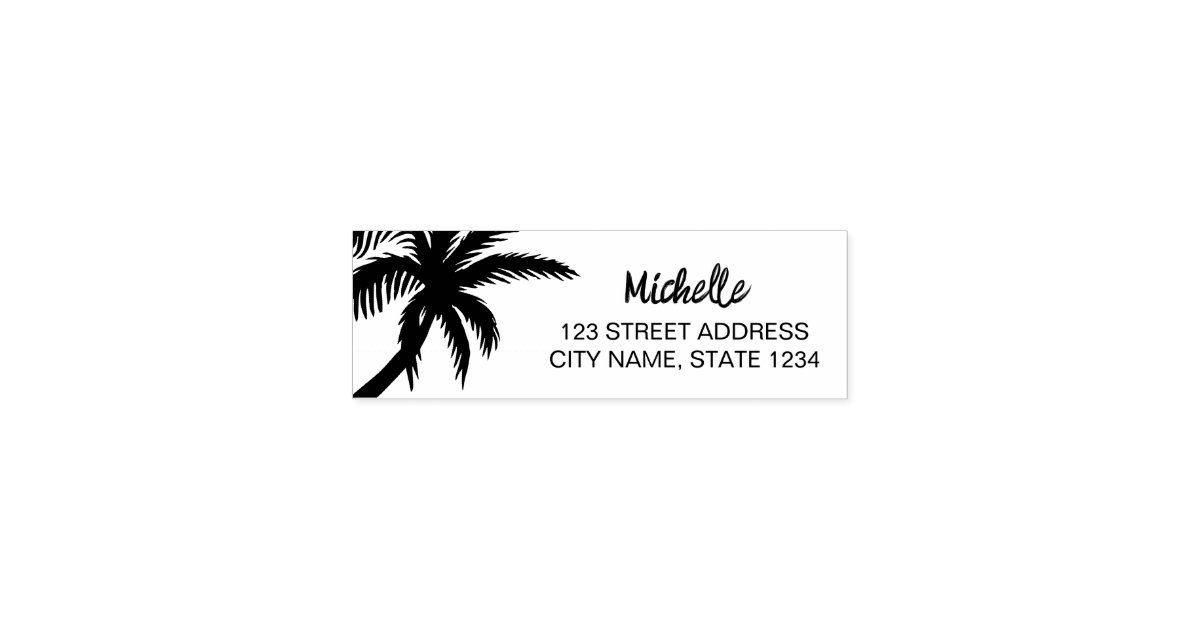 Palm Trees Personalized Self-inking Stamp | Zazzle