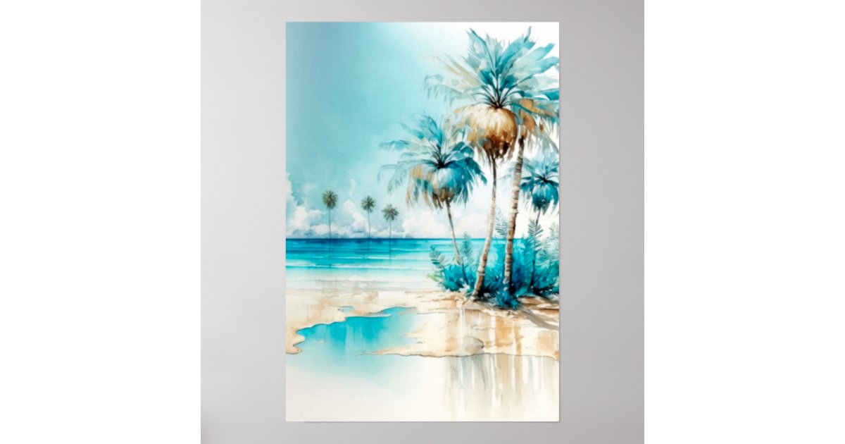 Palm trees poster | Zazzle