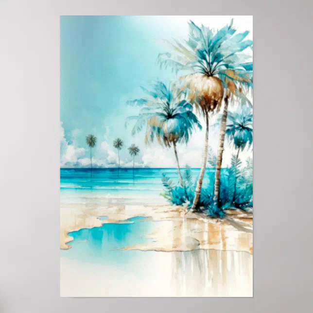 Palm trees poster | Zazzle