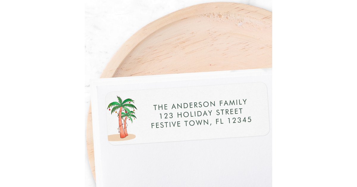 Palm Trees Return Address Label | Zazzle