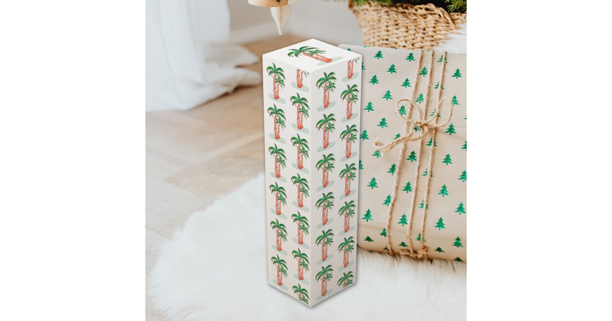Palm Trees Wine Box | Zazzle