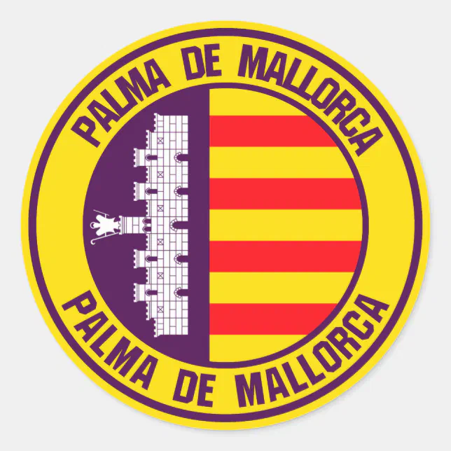Palma de Mallorca Round Emblem Classic Round Sticker | Zazzle