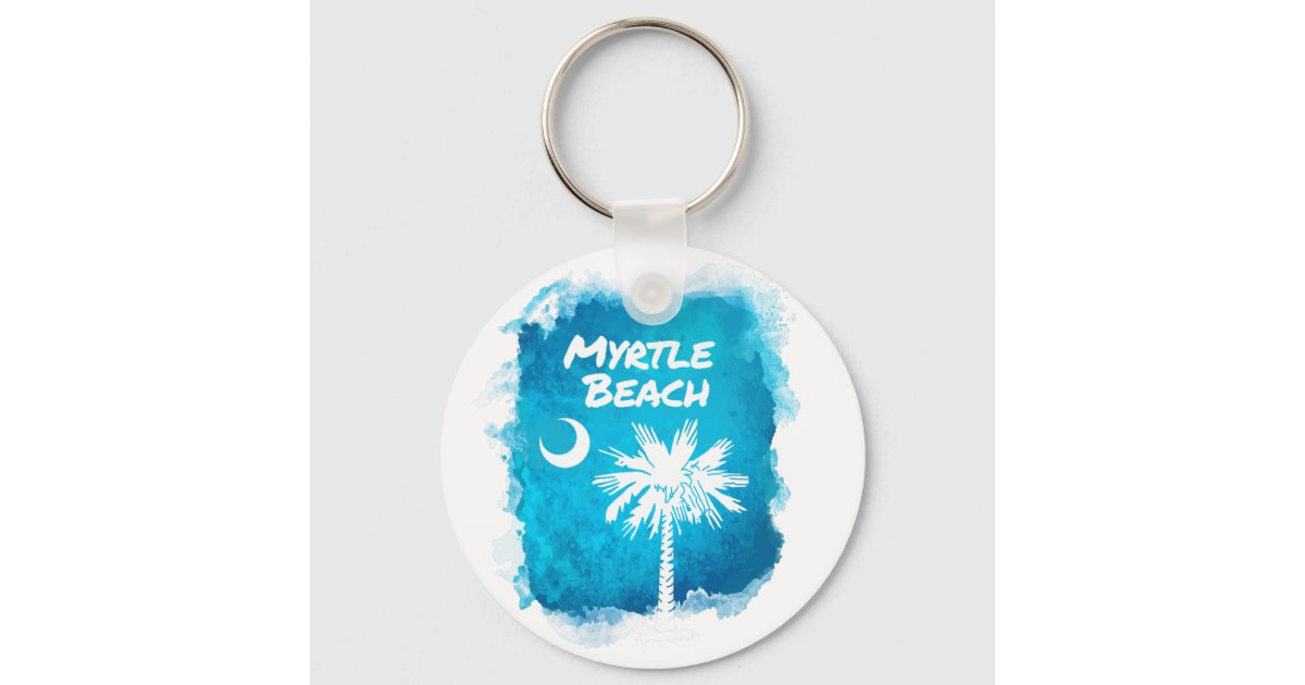 Palmetto Paint Splatter Keychain | Zazzle