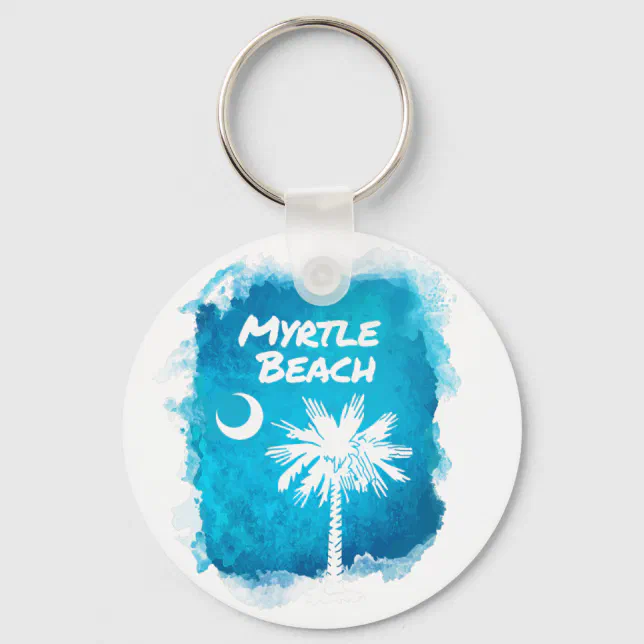 Palmetto Paint Splatter Keychain | Zazzle